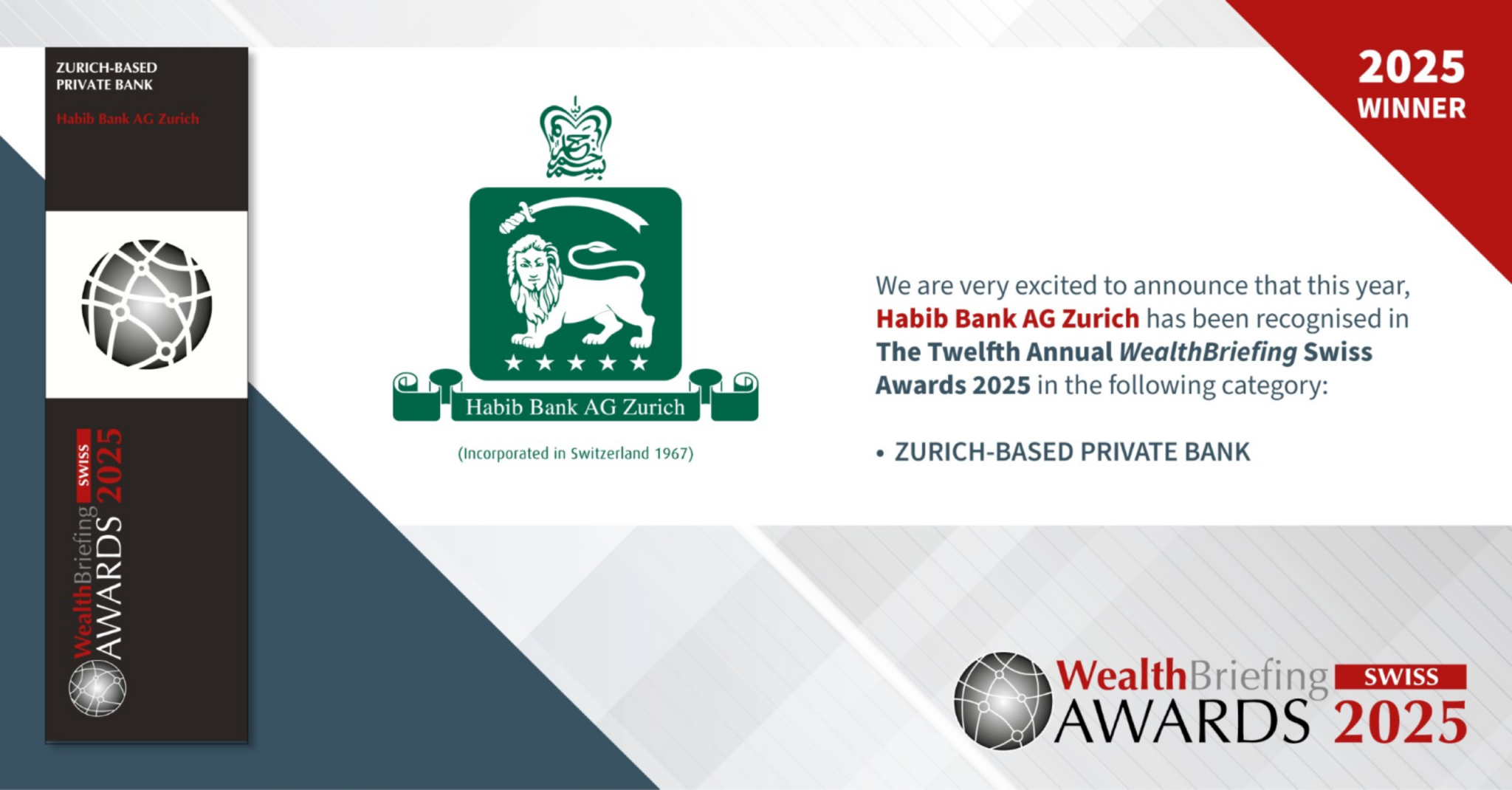 Habib Bank AG Zurich Receives WealthBriefing Swiss Award 2025 - Habib Bank AG Zurich